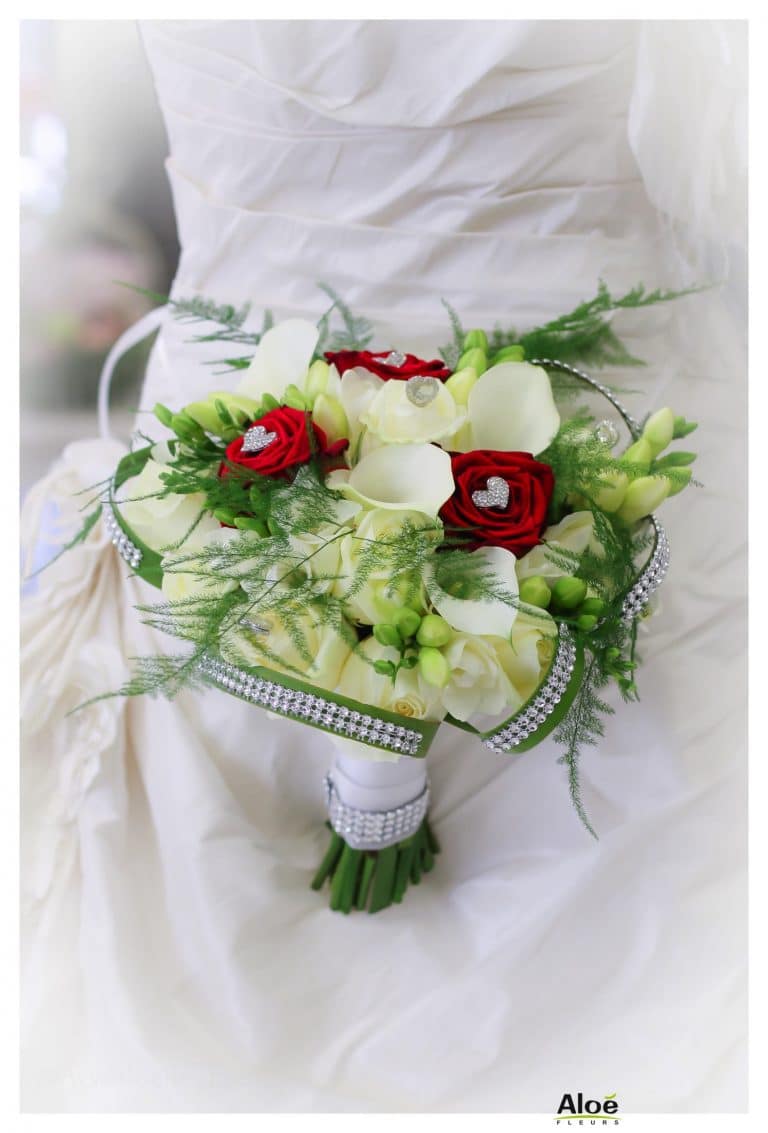 Bouquet de mariée rouge » ALOE FLEURS