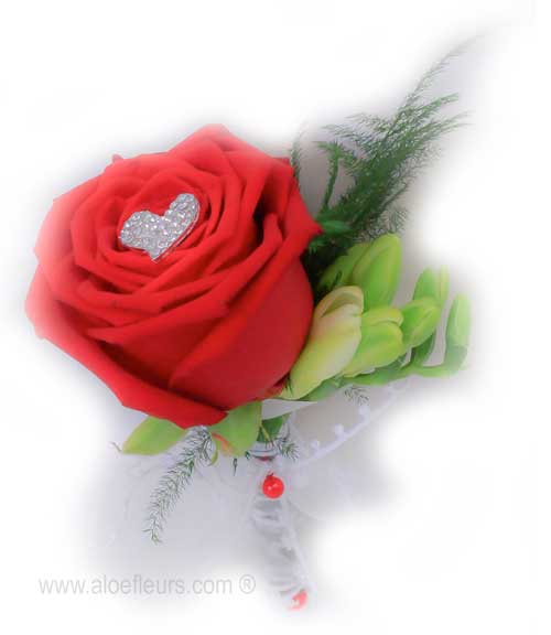 Bouquet de mariée rouge » ALOE FLEURS