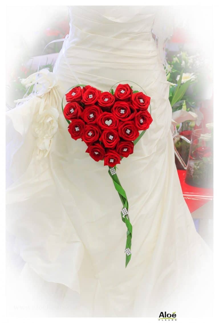 Bouquet de mariée rouge » ALOE FLEURS